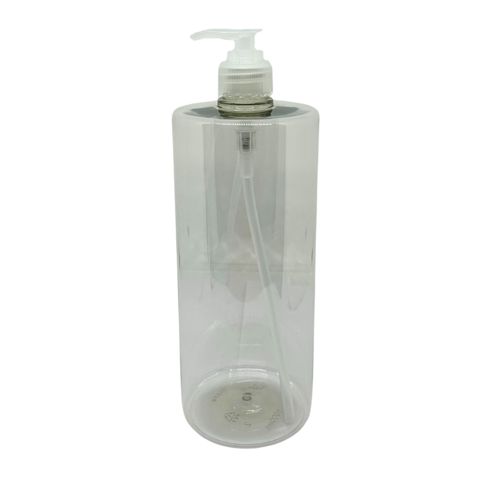 1 Litre Clear Bottle with Pump – Natures Grub Bulk